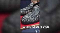 Mens Leather Loafers Buckle Thick Sole Business Casual
