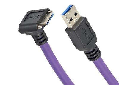 Cina Cavo maschio dell'angolo retto di 28AWG 6.8mm USB 3,0 con le viti messe in vendita