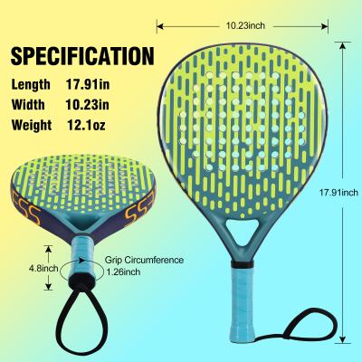 China Paddle shape Round Shape Woowave Design OEM Carbon Fiber Padel Racket for Sports for sale