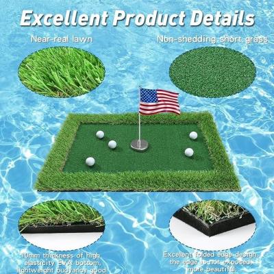 China Grão de golfe flutuante personalizado para piscinas Impressão de transferência de calor e tapetes de colocação de logotipos OEM à venda