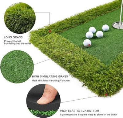 China Grão de golfe flutuante personalizado para piscinas Impressão de transferência de calor e tapetes de colocação de logotipos OEM à venda
