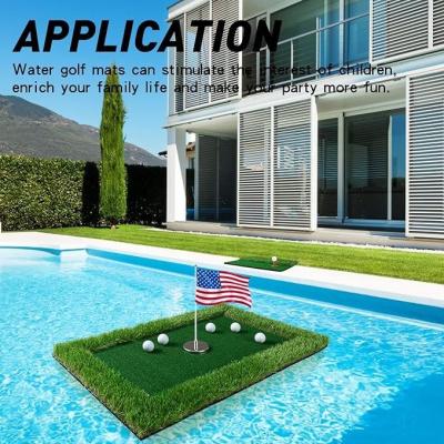 China Grão de golfe flutuante personalizado para piscinas Impressão de transferência de calor e tapetes de colocação de logotipos OEM à venda