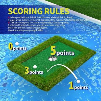 China Cages Mats EVA Mini Golf Putting Floating Green Water Play Golf Hitting Mat for Pool Fun for sale