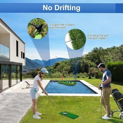 China Artificial Grass and Cages Mats 2024 Inflatable Floating Green Mat for Outdoor Golf Game for sale