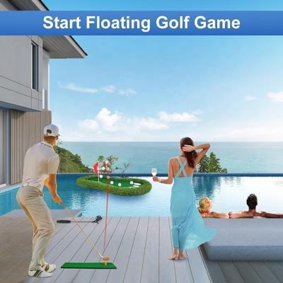 China Artificial Grass and Cages Mats 2024 Inflatable Floating Green Mat for Outdoor Golf Game for sale