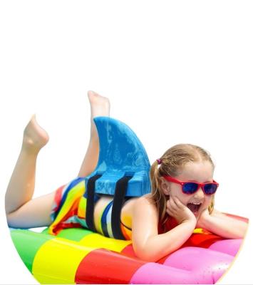 China Pool Training Kickboard for Kids Float Shark Fin EVA Blue Belt Accessories for sale