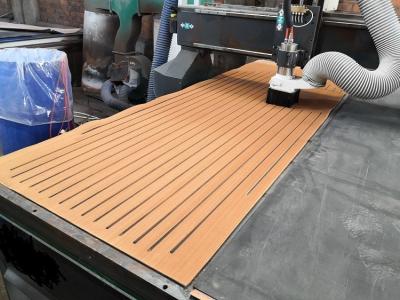 China 2400mm * 800mm Woowave Marine Boat Decking Modern Design Customized with 3M Adhesives for sale