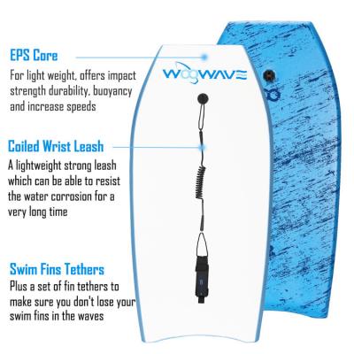 China Standard Base Customized Blue Bodyboard Surfboard for Water Entertainment Paddle Board for sale
