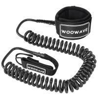 China 5.5mm/7mm/8mm/OEM Diameter Solid Pattern Type Surfboard Coiled Leash for Paddle Board for sale