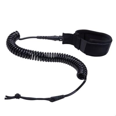 Cina Guinzaglio da surfboard resistente Guinzaglio da surf avvolto Guinzaglio da surf per surf Leg Rope Knee Rope Nero in vendita