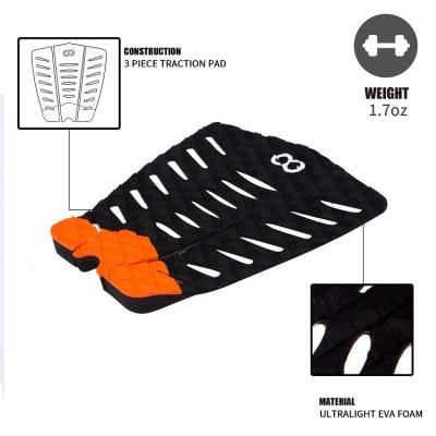 China Glossy Surface Adhesive SUP/Surfboard Traction Pad with 3M or Domestic Adhesive for sale