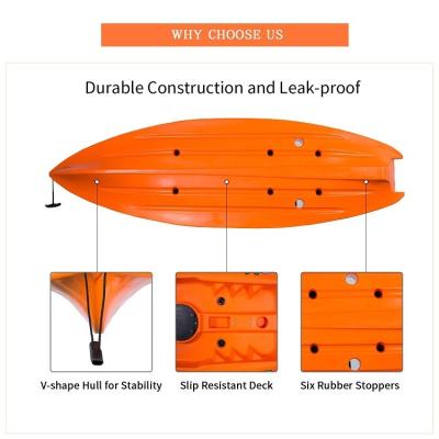 Cina Materiale LLDPE/HDPE 2,2m Canoa di kayak arancione per sport acquatici e divertimento in famiglia in vendita