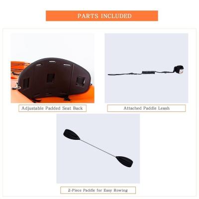 Cina Materiale LLDPE/HDPE 2,2m Canoa di kayak arancione per sport acquatici e divertimento in famiglia in vendita