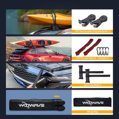 Cina Borsa portatile inclusa Logo di etichetta tessuta Soft Kayak Roof Rack per tutte le auto in vendita
