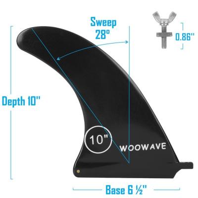 China 10 inch zwart SUP Single Center Fin verhoogt de manoeuvreerbaarheid op Surfboard vervanging Te koop