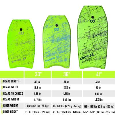 Cina Unisex 36' Bodyboard XPE Tavolo gonfiabile con guinzaglio in vendita
