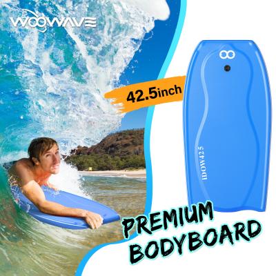 China Lightweight Surfing Bodyboard with Surf Leash 22.5 Inch Width 3.95lbs Weight for sale