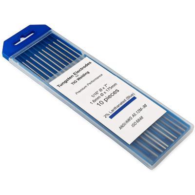 China Blauw 2% Lanthanated TIG 1/16'' 3/32' 1/8' x 7' 10 Pack WL20 Ground Finish Wolfram Elektroden voor TIG Lassen Te koop