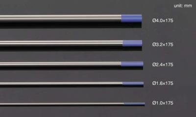 China Blauw 2% Lanthanated TIG 1/16'' 3/32' 1/8' x 7' 10 Pack WL20 Ground Finish Wolfram Elektroden voor TIG Lassen Te koop