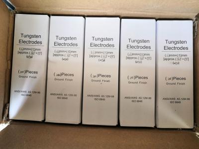 China Blauw 2% Lanthanated TIG 1/16'' 3/32' 1/8' x 7' 10 Pack WL20 Ground Finish Wolfram Elektroden voor TIG Lassen Te koop