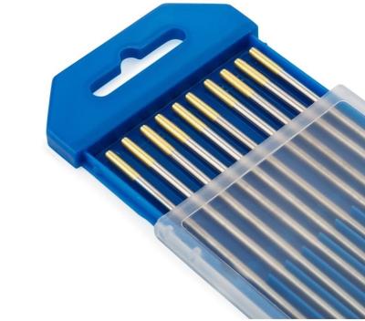 China 2.4mm*175mm WL15 Electrodos de Tungstênio TIG Consumíveis de Soldadura com suporte personalizado à venda