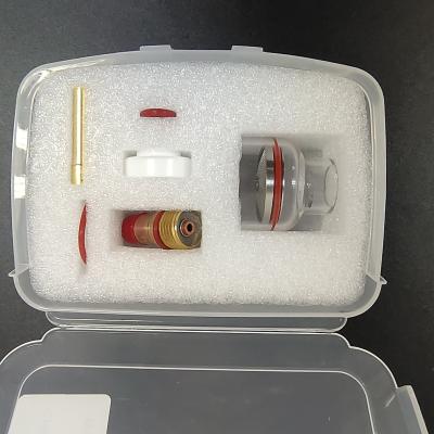 Cina 2.4 mm TIG Saldatura Torcia Stubby Lenti a gas Kit Coppa di vetro per WP-17/18/26 raffreddamento dell'aria in vendita