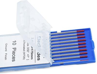 China 10-pakket Rode wolfraamelektroden 2,4 mm*175 mm voor TIG Las Lasstroom 40-230A Te koop