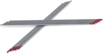 China 10-pakket Rode wolfraamelektroden 2,4 mm*175 mm voor TIG Las Lasstroom 40-230A Te koop