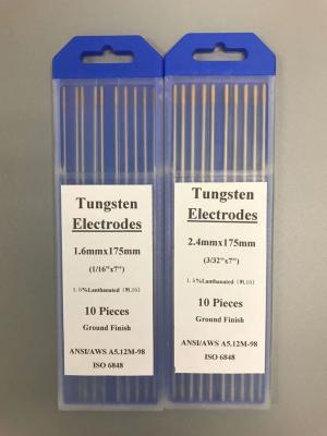 Cina Elettrodi di tungsteno WL15 1,5% testa dorata lantanata 1,6 mm per i consumabili di saldatura TIG in vendita