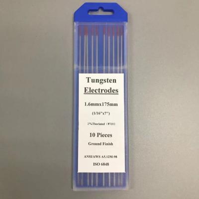 Cina Elettrodi di tungsteno per saldatura punta rossa 2% toriato 2,4 mm * 175 mm per saldatura TIG in vendita