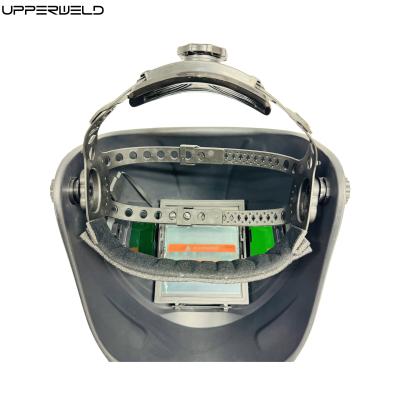 中国 溶接ヘルメット 自動暗化 耐熱 低音量アラーム 視野 103 X 90mm 販売のため