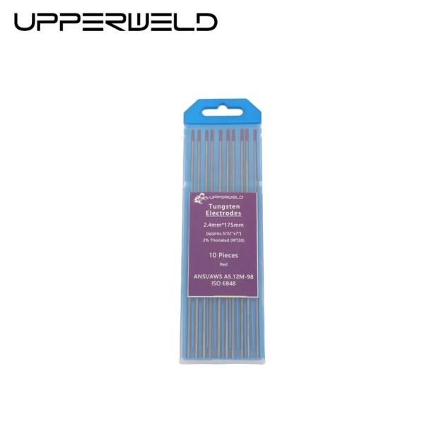 Quality TIG Welding Tungsten Electrodes 2% Thoriated Red WT20 10-Pack 175 150mm 2.4mm 3 for sale