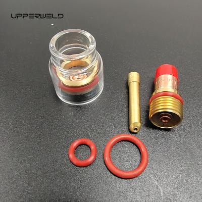 Cina Migliore copertura del gas superiore WP-17/18/26 Champagne Nozzle Kit con adattatore 2.4mm TIG Consumabili di saldatura in vendita