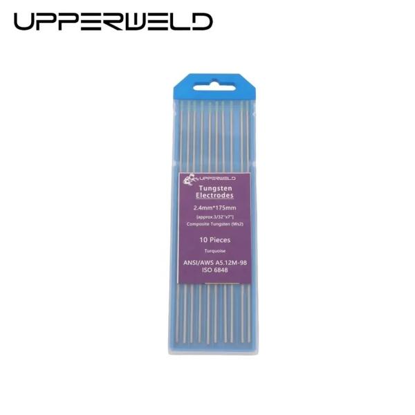 Quality 175mm 2.4mm TIG Welding Electrodes Composite Tri-mix Turquoise Ws2 10-Pack for for sale