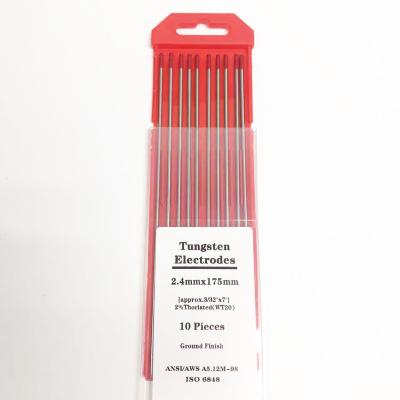 中国 溶接棒 赤端 2.4mm*175mm TIG 溶接電流40-230Aのための溶接アクセサリー 販売のため