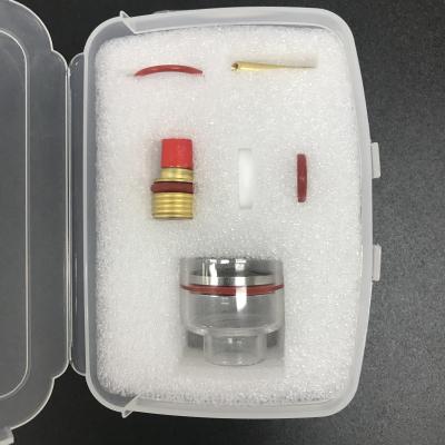 Cina WP-9/20 Kit di ugelli di quarzo trasparente di grande dimensione per accessori di saldatura a tig di 2,4 mm in vendita