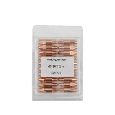 China Hoogste contactpunt M6 28 1.2MM Gaskracht Koperen Mig Lastocht Accessoires Te koop