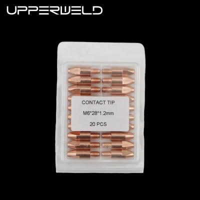 China Hoogste contactpunt M6 28 1.2MM Gaskracht Koperen Mig Lastocht Accessoires Te koop