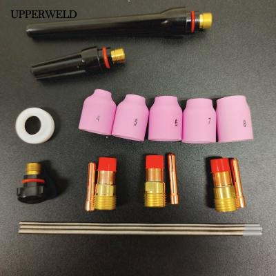 Cina Lenti a gas TIG di grandi dimensioni Coppe in ceramica con ugello di alluminio per WP 9 17 20 18 26 Torcia di saldatura TIG in vendita