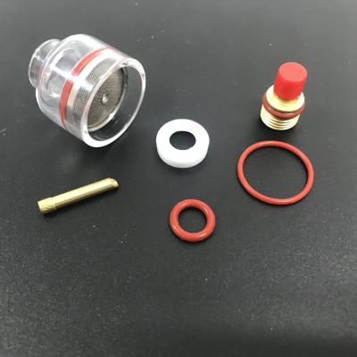 Cina WP9 20 2.4MM TIG Torcia di saldatura Lenti a gas con ugello di vetro in vendita
