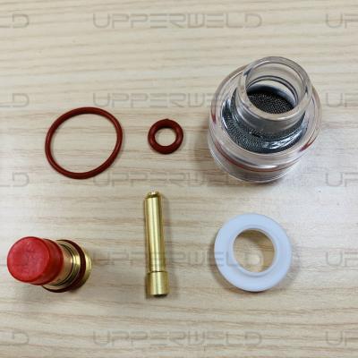 中国 ガスレンズキット 3/32 2.4mm PTA DB SR WP17 18 26 溶接タッチのための透明ガラスノズル 販売のため