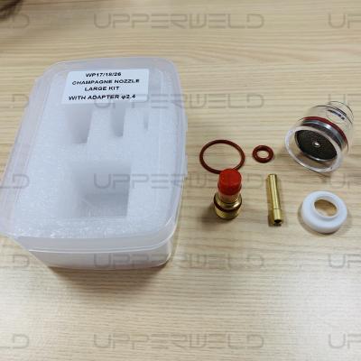 中国 TIG アクセサリー Pyre TIG ウェルディング トーチ ガスのレンズ 10 Tig WP-17/18/26 トーチのためのPyrexカップキット 販売のため