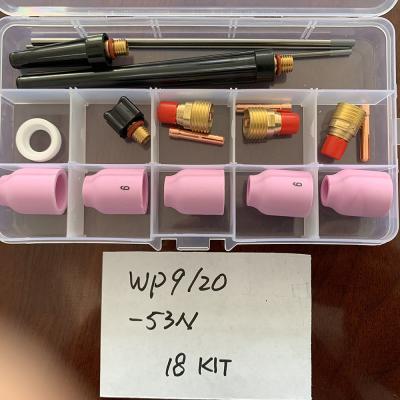 China Lente de gás Stubby Coletar 10 54n 53n Kit de taça de vidro Pyrex para DB SR WP-17/18/26 TIG Soldagem Tocha à venda