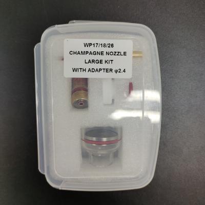 Cina Tig Accessori WP-17 18 26 Champagne Nozzle Kit grande con adattatore 2.4mm ceramica in vendita