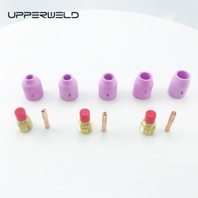 Cina WP17 18 26 -53N 18KITS Kit di tazze di vetro in ceramica facile da usare Torcia di saldatura Lente a gas Collezione in vendita