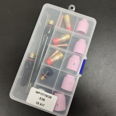 China TIG Torch Welding Accessories Gas Lens Collet Body voor vervanging WP17 18 26-53N 18KIT Te koop