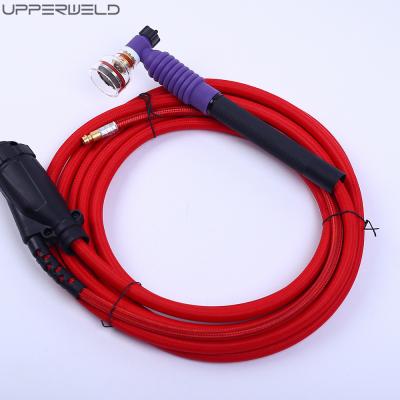 Cina Torcia di saldatura TIG raffreddata ad aria a tubo rosso di lunghezza 200 mm con connettore di accensione elettronica in vendita