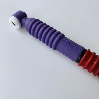 China Op maat gemaakte ondersteuning OEM Purple WT-125 FL Tig Torch Body Flexible Head TIG Welding Torch voor Argon Arc Welding Te koop