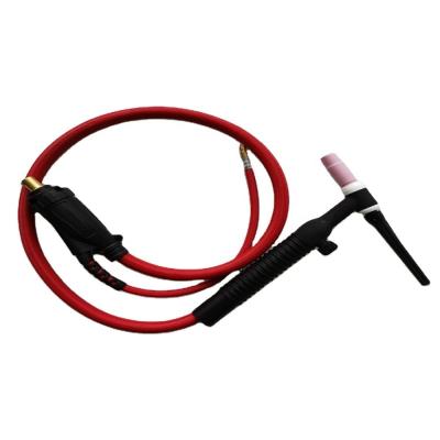 Cina Superiore WT-17 10-25EU Gas Argon Tig Torch Pistola di saldatura raffreddata ad aria per la saldatura dei metalli Nero Rosso in vendita