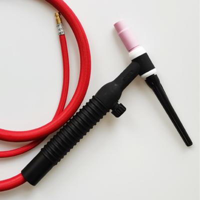 China Op maat gemaakte ondersteuning OEM Zwarte WP26 TIG Las Torch met 4m kabel en keramische spuitstuk Te koop